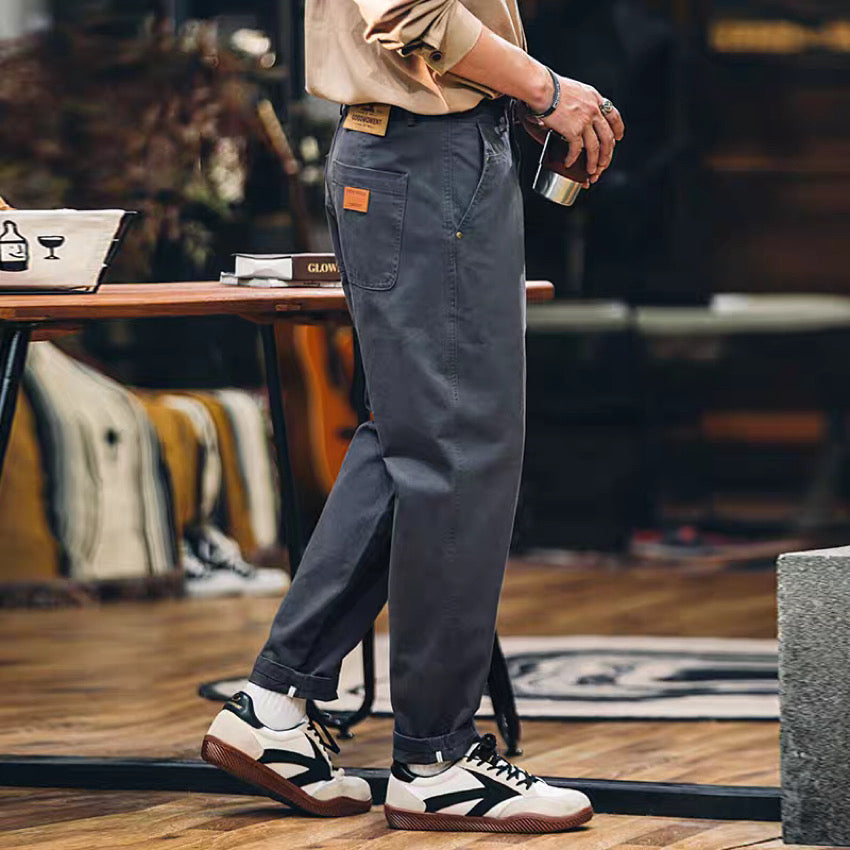 アメリカンレトロ テーパードフィットパンツ（3Colors）241190 – Champyee (チャンピー) アウトドア系コーデショップ