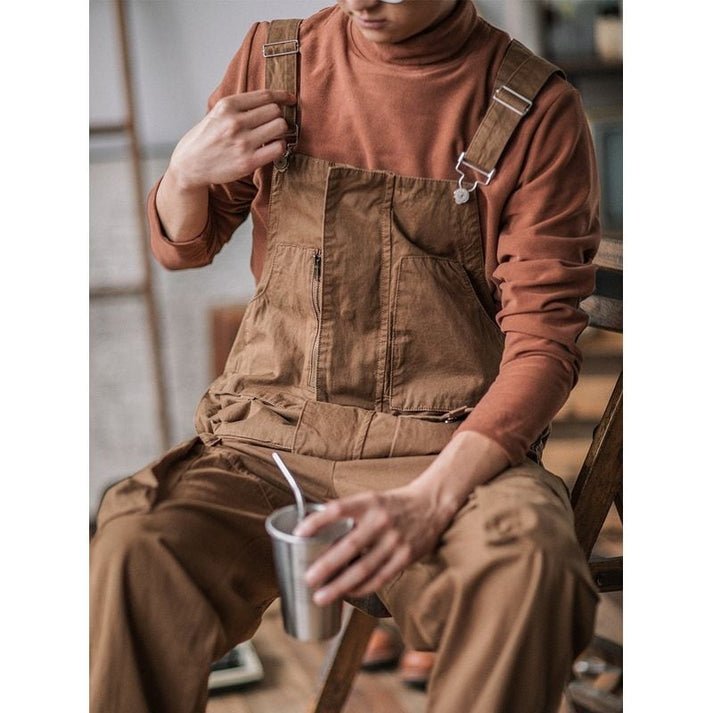 アメリカンレトロワークオーバーオール（3Colors）- T762 – Champyee (チャンピー) アウトドア系コーデショップ